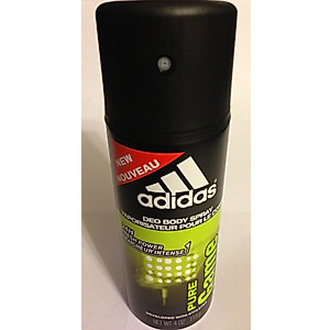 Adidas Pure Game Deo Body Spray 4 fl oz (Pack of 1), Notes of Grapefruit, Lavender, and Sandalwood, Men's Fragrance, Long Lasting, Sporty Fragrance, Travel Size