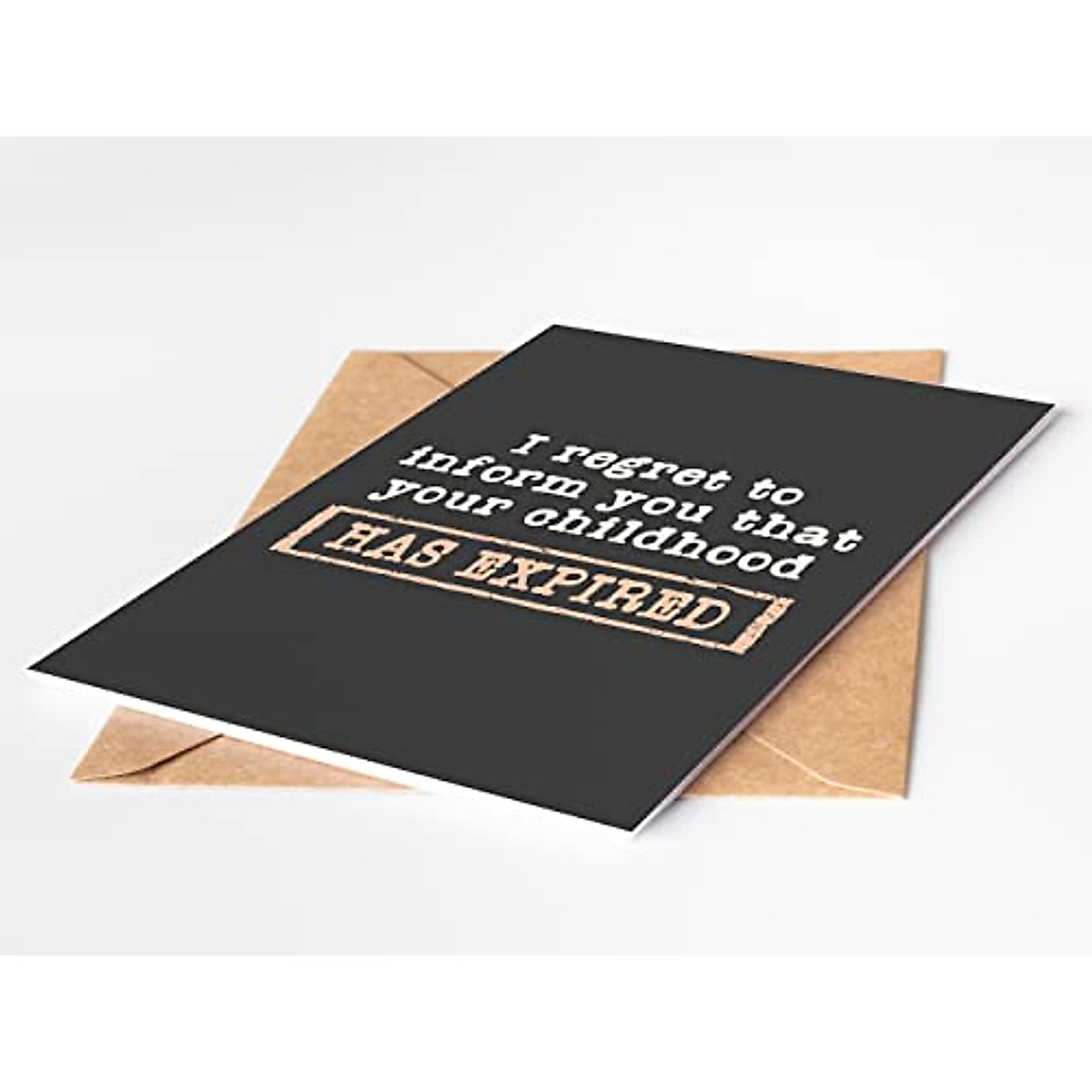 Funny 18th Birthday Card for men or women with envelope | Joke card for someone who is turning 18 years old | Original and unique present idea for son, daughter. | Your Childhood