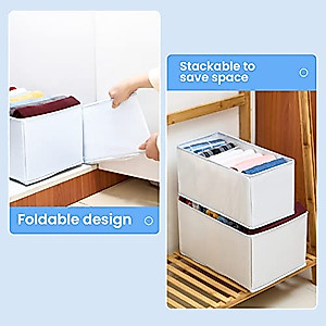 2 Packs Wardrobe Clothes Organizer,Upgrade PP Board Clothes Organizer for Folded Clothes,7 Grids Washable Drawer Organizers for Clothing for Jeans,Pants,T-shirts,Underwear,Socks,Leggings (Large)