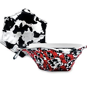 Cow Print Kitchen Microwave Bowl Holders 2 Pack for Hot Food Set of Bowl Potholders Soup Bowl Cozy Bowl Hot Pads Hot Bowl Holder Multipurpose Hot Heat Proof Plate Holder Pot Holders for Bowls