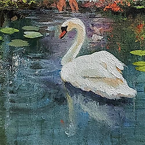 The Reflection, Lily Pond by Internationally Renowned Painter Yary Dluhos