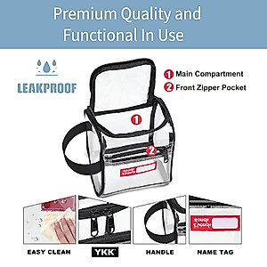 Rough Enough Clear Quart Size Travel Bag TSA Approved Toiletry Bag Small Mini Makeup Hygiene Bag with Zipper Compartment Cosmetic Toiletries Case Pouch Carry on for Women