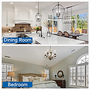 SHINESTAR 6-Pack E12 LED Bulb Dimmable, Daylight White 5000K, Candelabra LED Light Bulbs 60 Watt, Small Base Candle Bulb for Chandelier, Frosted Glass