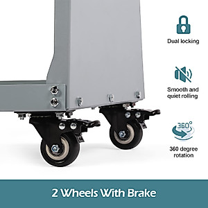 uyoyous Wire Spool Rack 29.5 x 25.2 Inch Cold-Rolled Steel Cable Dispenser Cart with Locked Wheels 6 Rods Electrical Wire Spool Storage Dispenser 300lbs Capacity for Industrial Workplace
