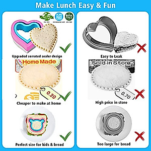 Sandwich Cutter And Sealer Set 29 Pcs, Plants Shaped Sandwich Cutter For Kids - Vegetable Fruit Food Cutters For Kids Lunch, Uncrustables Sandwich Maker, Cookie Cutters For Baking Christmas