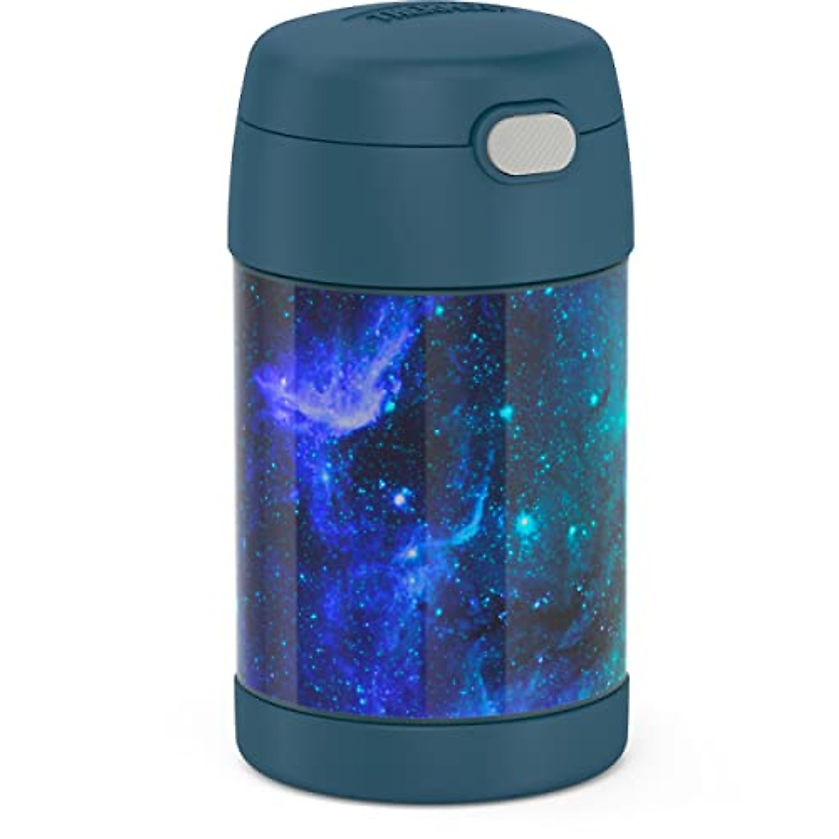 THERMOS FUNTAINER 16 Ounce Stainless Steel Vacuum Insulated Food Jar with Spoon, Galaxy Teal