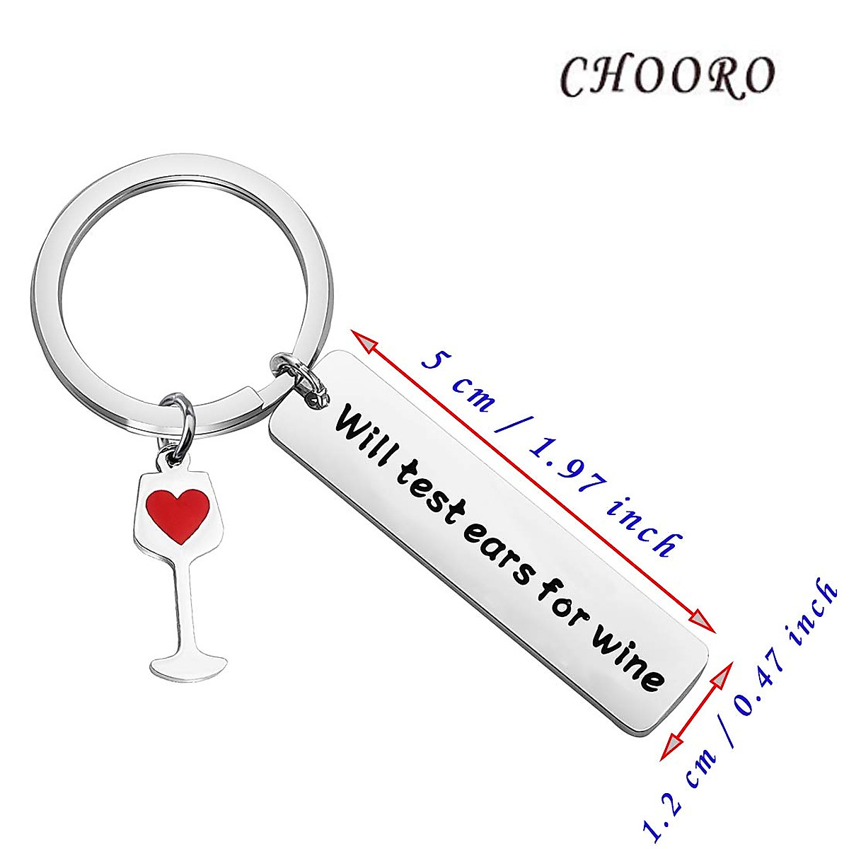 CHOORO Funny Audiology Audiologist Gift Will Test Ears For Wine Keychain Sound Wave Art Audiology Gift (Will Test Ears K)
