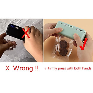 Mini Bag Sealer, USB Charger Potato Chip Bags Heat Sealer Capper, Reseals Snack Plastic Bag Heat Seal and Cutter, Sealing Machine Vacuum Impulse For Mylar Cereal Bags, Keep Food Fresh (Black)