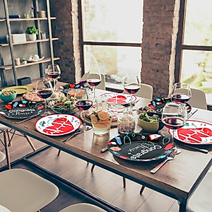 Hortsun 144 Pieces Nurse Graduation Party Supplies Nurse Week Paper Plates Bulk Medical Birthday Party Tableware Set Disposable Plates for Nurse Day Tableware Decoration