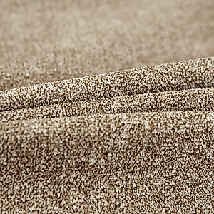 MERNETTE Pack of 2, Thick Chenille Decorative Square Throw Pillow Cover Cushion Covers Pillowcase, Home Decor Decorations for Sofa Couch Bed Chair 18x18 Inch/45x45 cm (Light Brown)