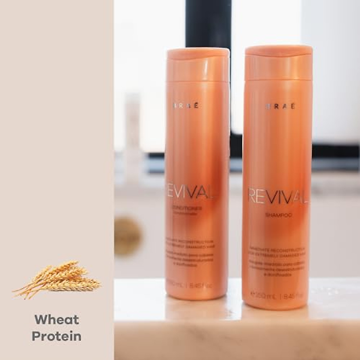 Hair Repair Shampoo and Conditioner - Revival Set 8.45 fl. oz - Best for Extremely Damaged, Dry, Curly or Frizzy Hair - Deep Nourishing - Increase Shine and Hydration - Wheat Germ and Silk Proteins