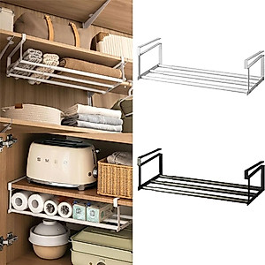 Generic 1PCS Shoe Storage Rack,Retractable Shoe Cabinet Simple Partition Shoe Tray Multi-Purpose Cabinet Class Shelves Hanging Shoe Basket(White), AM0XEB0L07TUS