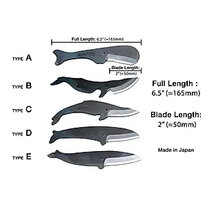 Yoshihiro Shiroko High Carbon Steel Kurouchi KUJIRA Whale Japanese Utility Knife (Type C) Made in Japan