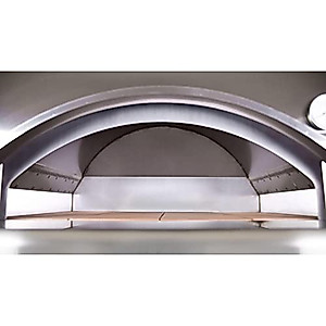 ALFA FX4PIZ-LRAM 4 Pizze Outdoor Stainless Steel Wood Fired Pizza Oven, Red