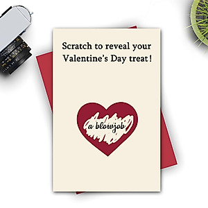 Scratch Valentine’s Day Card, Special Interactive Funny Naughty Card for Boyfriend Husband Fiance