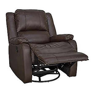 RecPro Set of 2 Charles Collection | 30" Swivel Glider RV Recliner | RV Living Room (Slideout) Chair | RV Furniture | Glider Chair | Chestnut