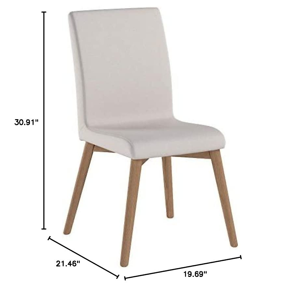 Christopher Knight Home Helen Mid-Century Modern Dining Chairs, 2-Pcs Set, Light Beige