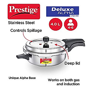 Prestige PRASVSP PRESSURE COOKER, Senior Pan 4L, SILVER