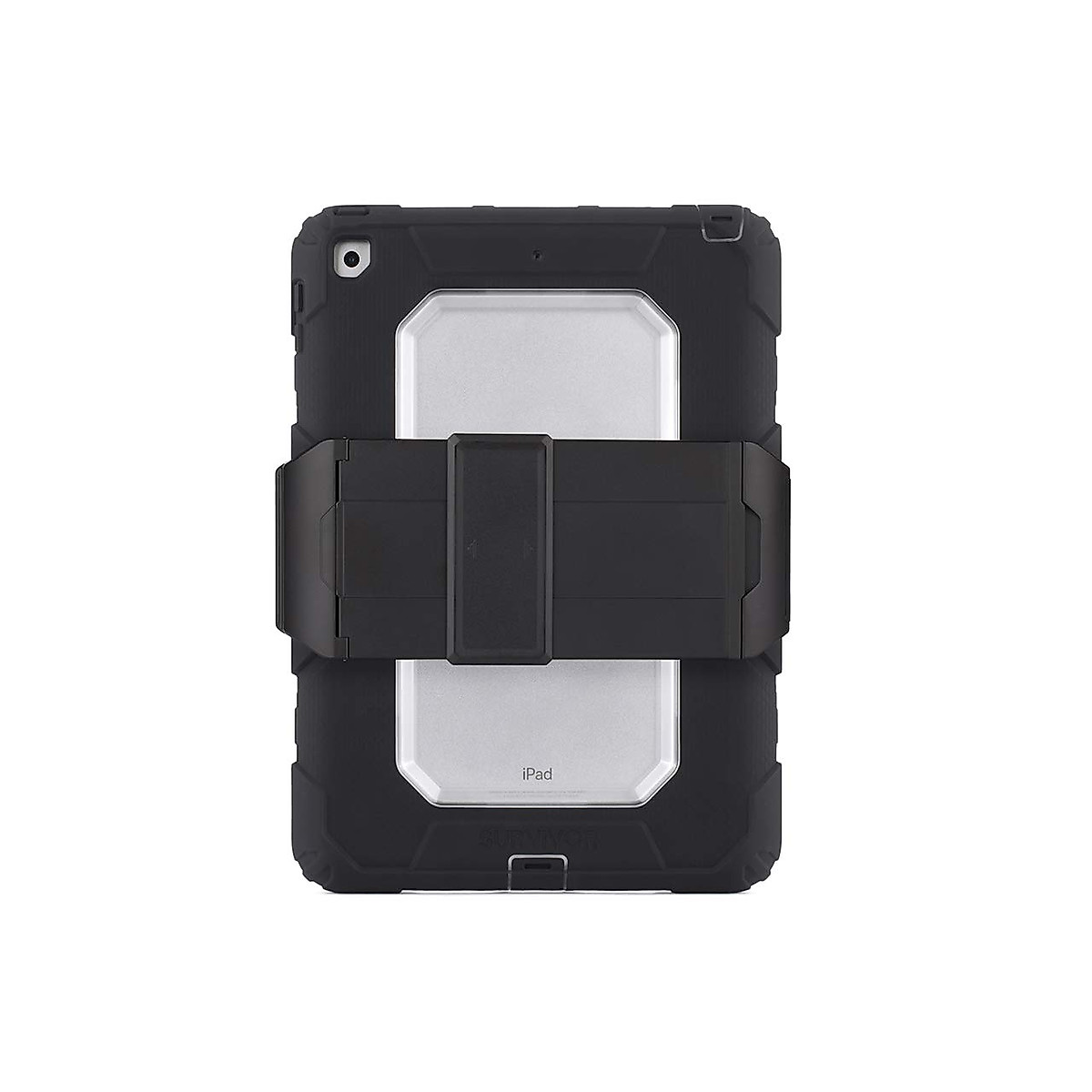 Griffin Technology iPad 9.7 (2017) Rugged case, Survivor All-Terrain with Stand, 4 Layers of Protection, 8ft Drops, Black/Clear