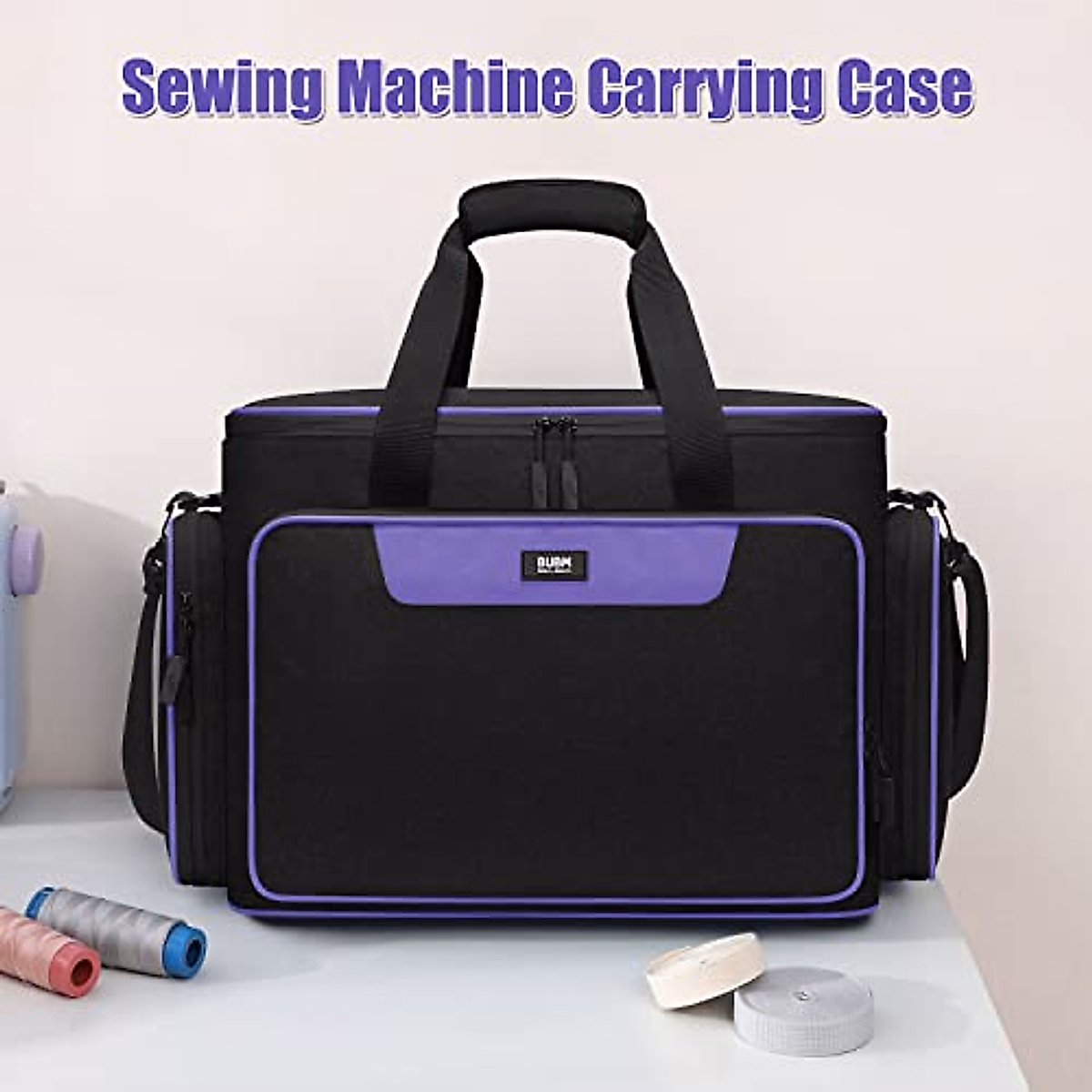 LEFOR·Z Sewing Machine Carrying Case Bag Compatible for Most Standard Singer,Brother,Janome with Multiple Storage Pockets,Universal Travel Tote Bag with Shoulder Strap for Sewing Machine and Supplies