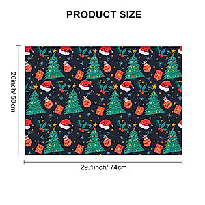 Konsait 12 Sheets Folded Large Sheets of Christmas Wrapping Paper Traditional Gift Wrap, 74 x 50cm, Xmas Festive Designs Bulk, Santa, Snowman,Snowflake,Tree,Reindeer Birthday Holiday Gifts Decor