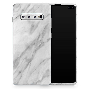 DesignSkinz White Marble Surface Protective Vinyl Decal Wrap Skin Cover Compatible with The Samsung Galaxy S20 (Screen Trim & Back Glass Skin)
