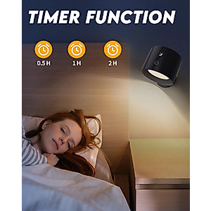 KINGTOP Battery Operated Wall Sconce, Wireless Magnetic Wall Lights with Remote, 9 Colors RGB Rechargeable Ambient Sconce, 3 Color Temp, Dimming & Removable, Wall Mounted Lamp for Bedroom