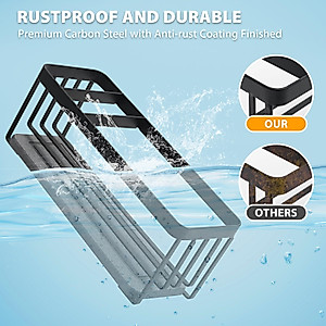 ZRWLHJ Sponge Holder for Kitchen Sink, Instant Dry Sink Caddy Kitchen Sink Organizer, Sink Sponge Holder Kitchen Sink Caddy with Diatomaceous Earth Water Absorbing Sink Caddy Tray