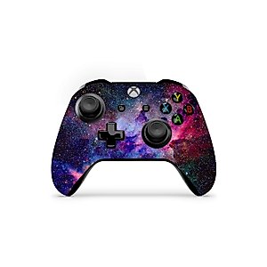 ZOOMHITSKINS Controller Skin Compatible with X1 S and X1 X, Vinyl Sticker Technology, Deep Space Galaxy Nebula Star Cluster Universe Purple Pink Blue, Durable, 1 Skin, Made in The USA