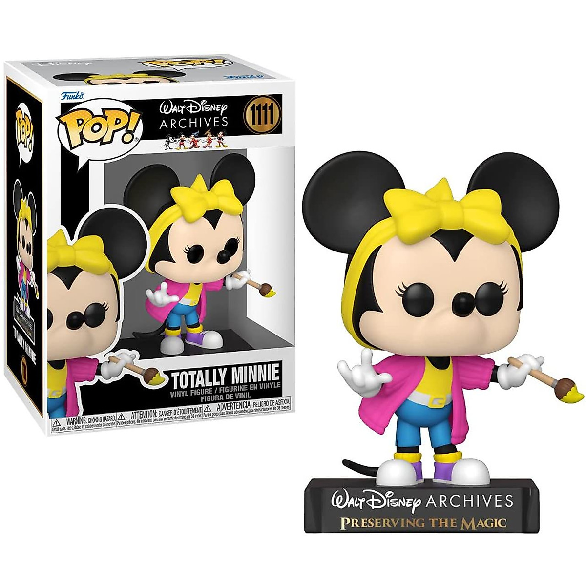POP Disney Archives: Minnie Mouse - Totally Minnie (1988) Funko Vinyl Figure (Bundled with Compatible Box Protector Case), Multicolored, 3.75 inches
