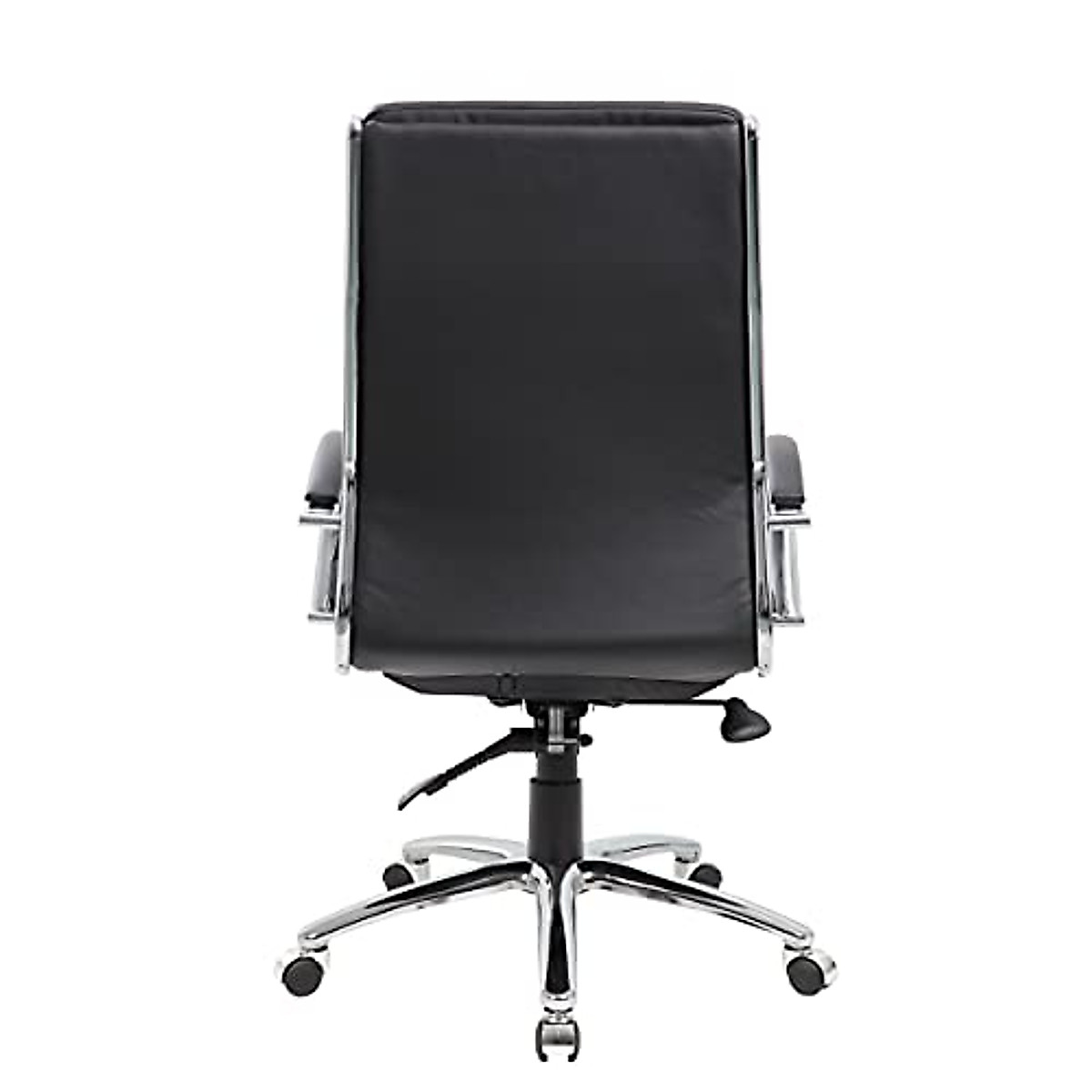 Boss Office Products CaressoftPlus Executive Chair, Traditional, Metal Chrome Finish 30D x 27W x 42H in