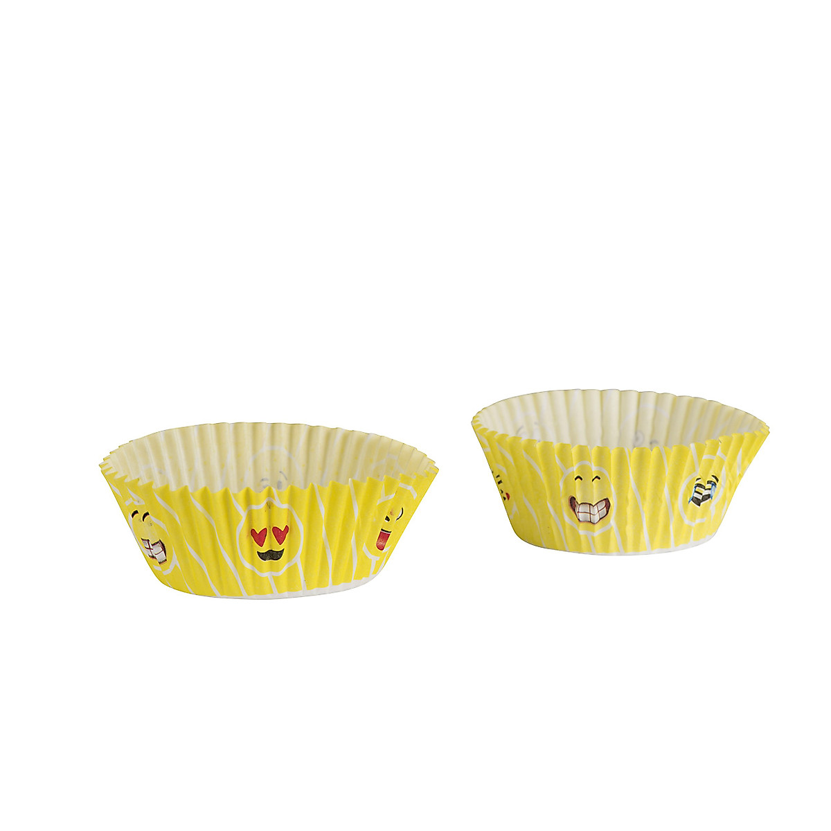 Emoticon Liners Party Cupcake Holders - Emoticon Birthday Party Favors, Emoticon Cupcake Liners, Emoticon Muffin Wrappers, Emoticon Bday Favors (40 Pc / 2 Emoticon Styles Per Pack)