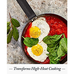 Merten & Storck Pre-Seasoned Carbon Steel Induction 8" Frying Pan Skillet, Oven Safe, Black