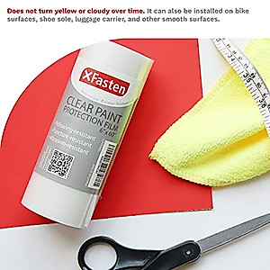 XFasten Vinyl Clear Paint Protection Film 6-Inch x 60-Inch, Clear Bra Film and Bike Frame Protection Tape Protector Guard Against Road Damage – Residue-Free | Excellent Sneaker Sole Protection Film