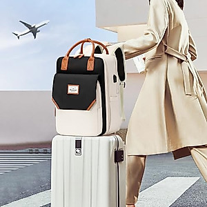 （2023 Fall Season New） Large Travel Backpack for Women, 40L Carry On Backpack Flight Approved, Backpack with Laptop Compartment, USB Charging Port, Shoes Compartment, Personal Luggage Backpack