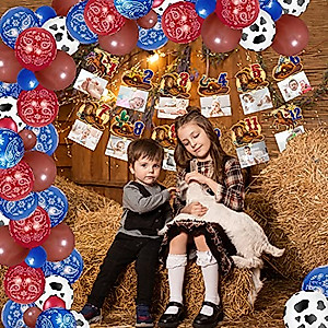 GOGOPARTY My First Rodeo Cowboy 1st Party Decorations - Western Cowboy Theme 1 Year Old Party Supplies, Cow One High Chair Banner, Photo Banner, Balloons, Cowboy Themed Birthday Sets