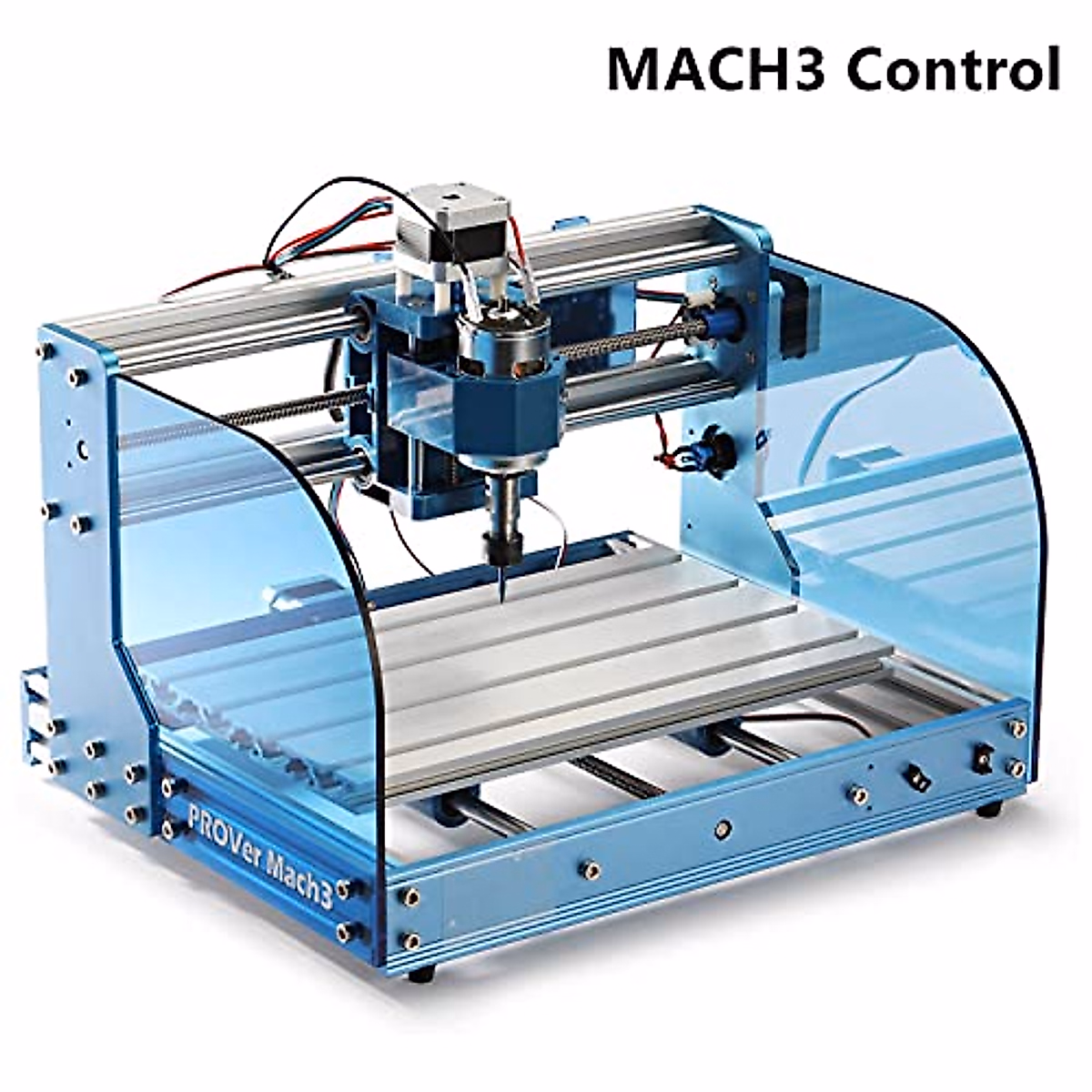 Genmitsu CNC Router Machine 3018-PROVer Mach3 with Mach3 Control, Limit Switches & Emergency-Stop, Plastic Acrylic PCB PVC Wood Carving Milling Engraving Machine,XYZ Working Area 300 x 180 x 45mm