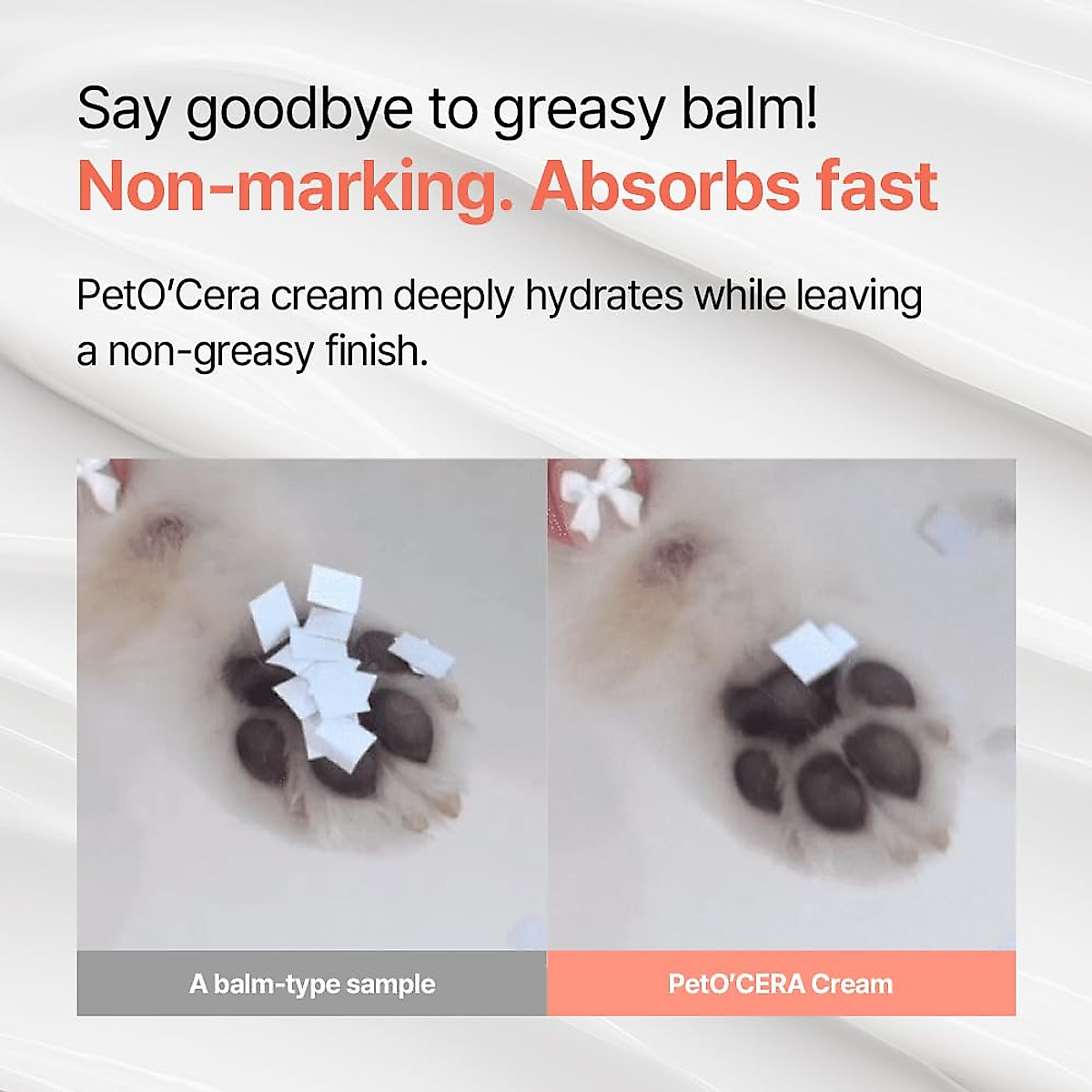 Breezytail PetO'Cera Expert Derma Care - Cream for Dogs | Ceramide Infused Skin Treatment | Moisturizes & Heals Rash, Hop Spots, Cracked Paws, Dry Irritated Skin | Hypoallergenic Daily Lotion 1.70o