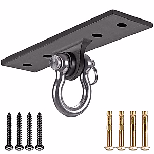 Dolibest Ceiling Mount Swing Hanger Heavy Duty Swing Set Hook for Porch Swing Hammock Chair Yoga Silk Suspension Straps Gymnastic Ring, Wall Anchor for Resistance Bands (900LB)