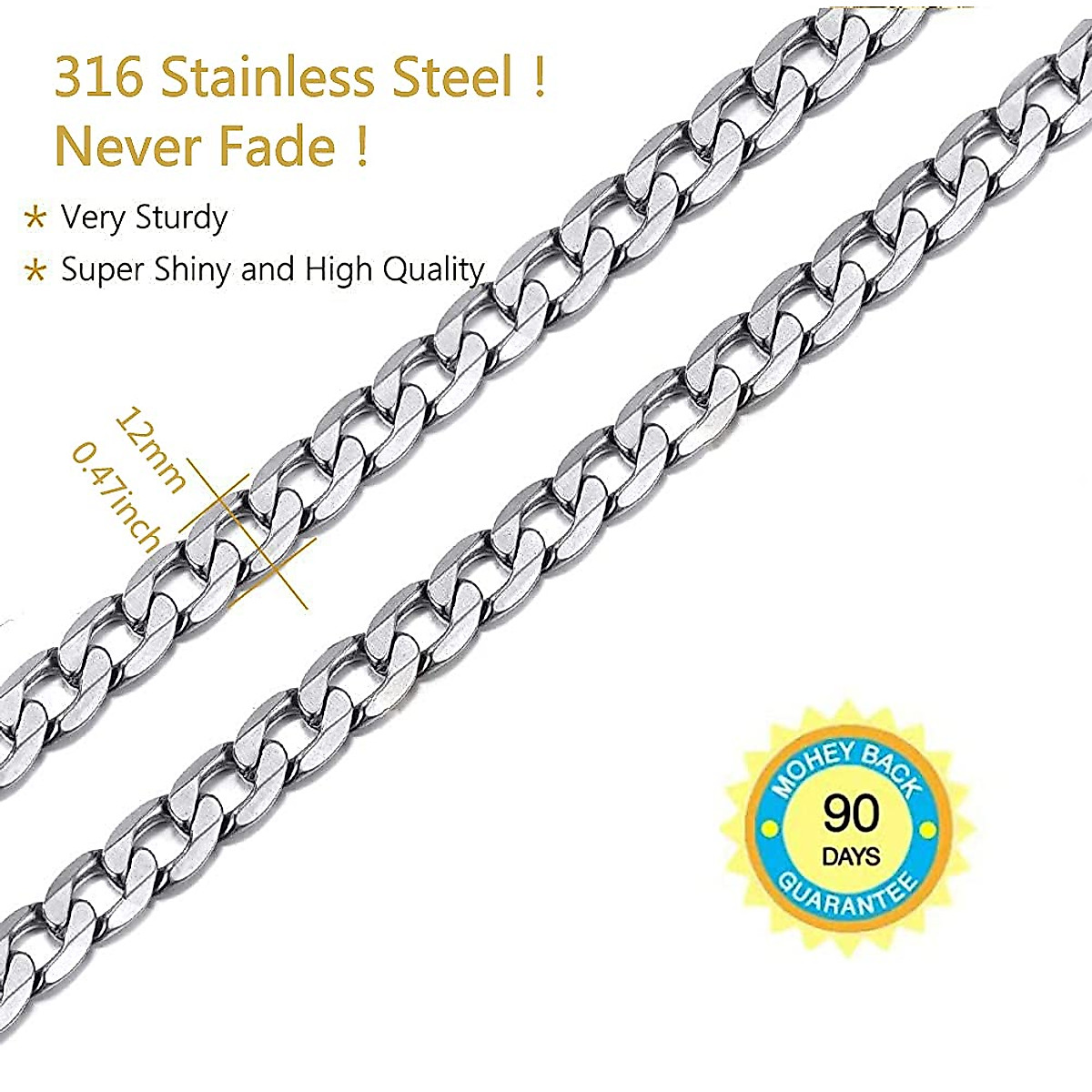 LEWECEEO Padlock Necklace Stainless Steel Lover Heart Lock Collar Choker for Men Women Silver 16-20 inch