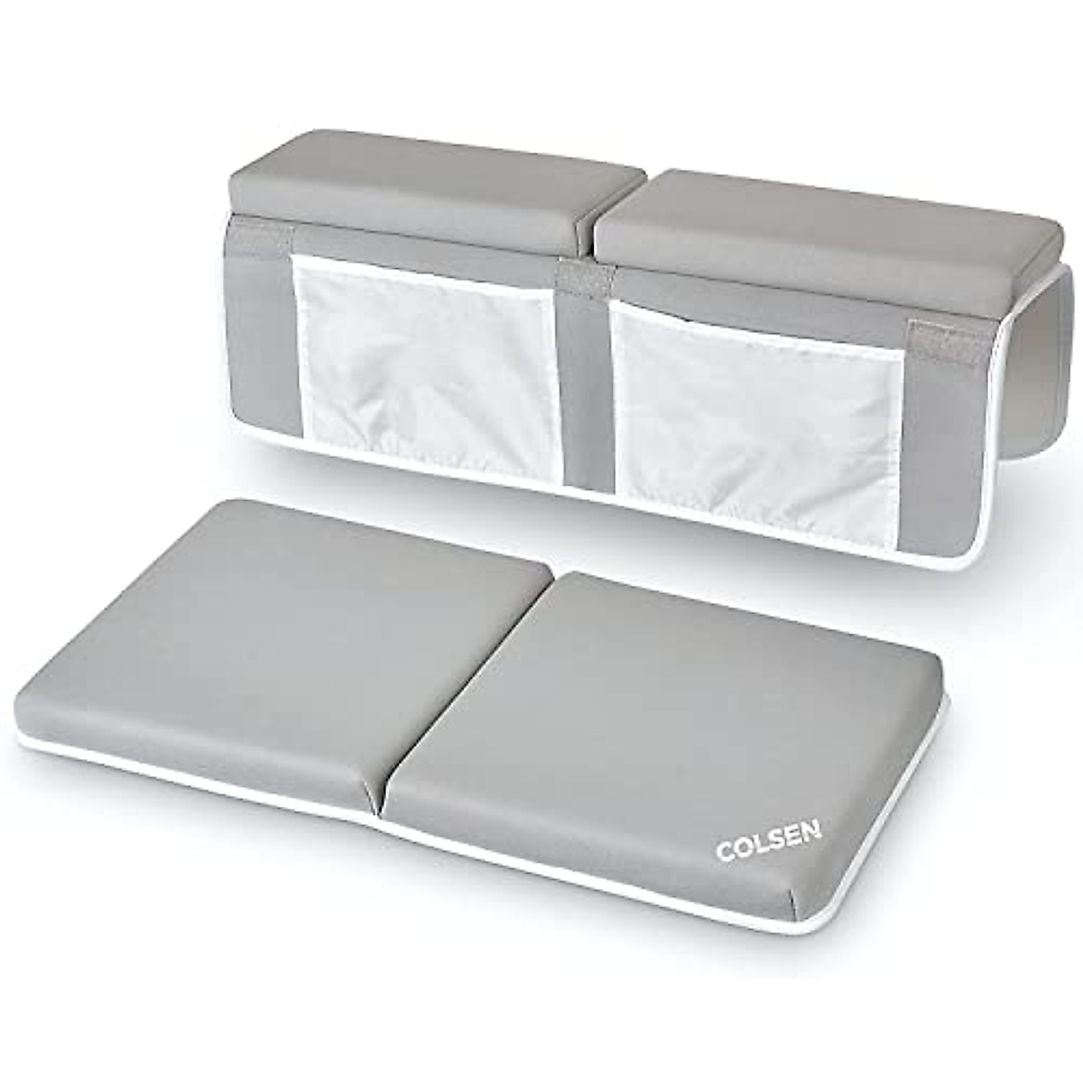 colsen Bath Kneeler and Elbow Rest Pad Set, 1.5 inch Thick Kneeling Pad for Elbow, Knee & Arm Support - Large Bathtub Kneeling Pad with Toy Organizer