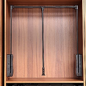 DONGYUE Pull Down The Closet Rod, Softly Close Rail, Lift Storage System, Hanger Rod for Hanging Clothes, Space-saving Coat Rack, Adjustable Width (size: 500-630mm) ( Size : 830-1150cm )