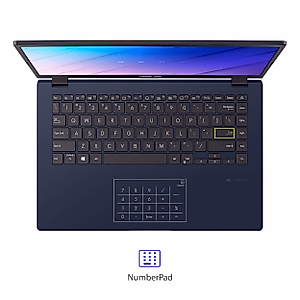 ASUS Vivobook Go 14 L410 Ultra Thin Laptop, 14â€ FHD Display, Intel Celeron N4020 Processor, 4GB RAM, 64GB eMMC, NumberPad, Windows 11 Home in S Mode, 1 Year Microsoft 365, Star Black, L410MA-AH02