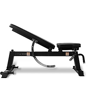 CAP Barbell Deluxe Utility Weight Bench, Full Black, Square Backpad (FM-CS804DX-BK)