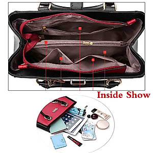 Rullar Women Handbag and Purse Stitching Shoulder Top-handle Bag Tote with Heart-shaped Pendant Beige