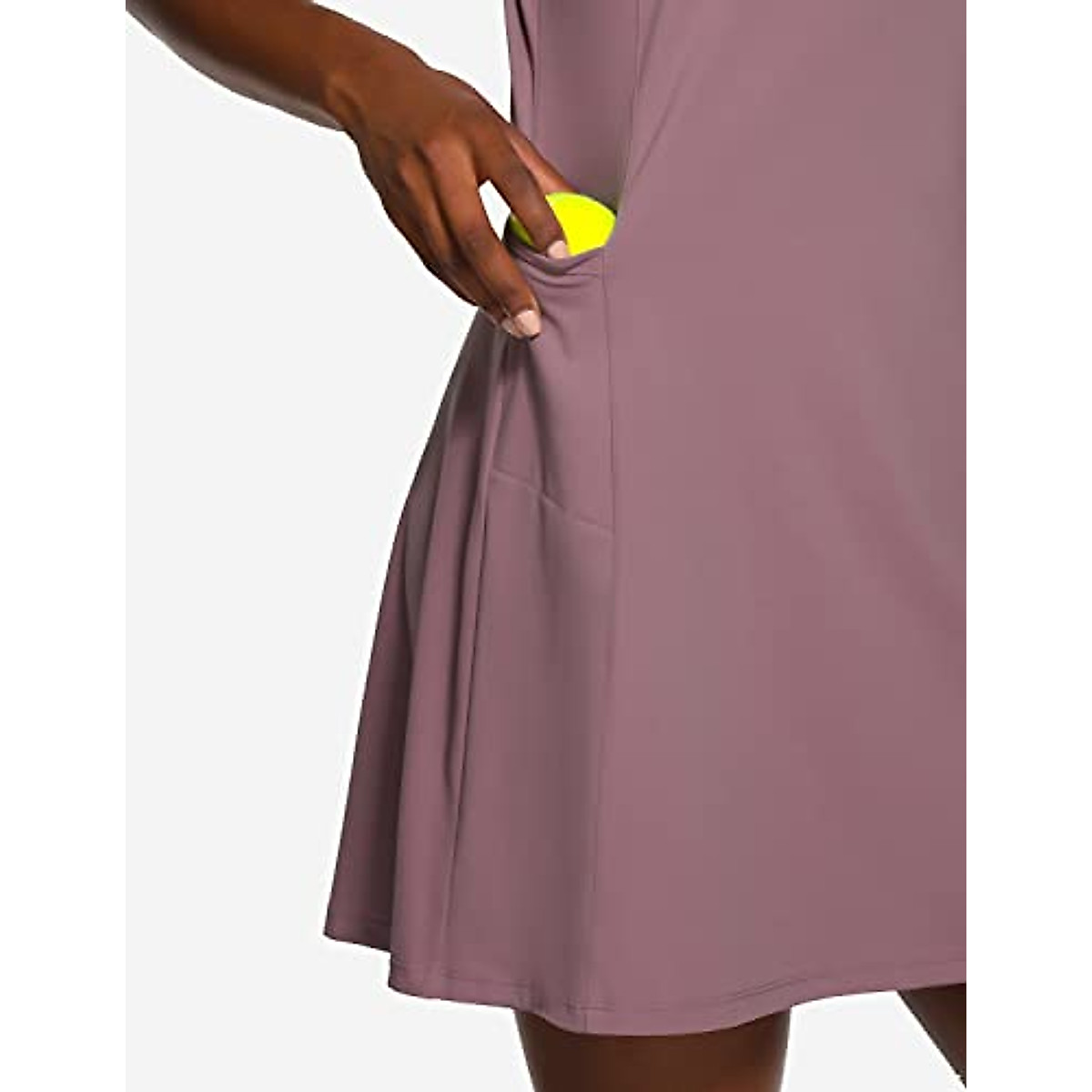 BALEAF Women's Tennis Golf Dress Sleeveless with Inner Shorts 4 Pockets for Exercise Workout Purple M