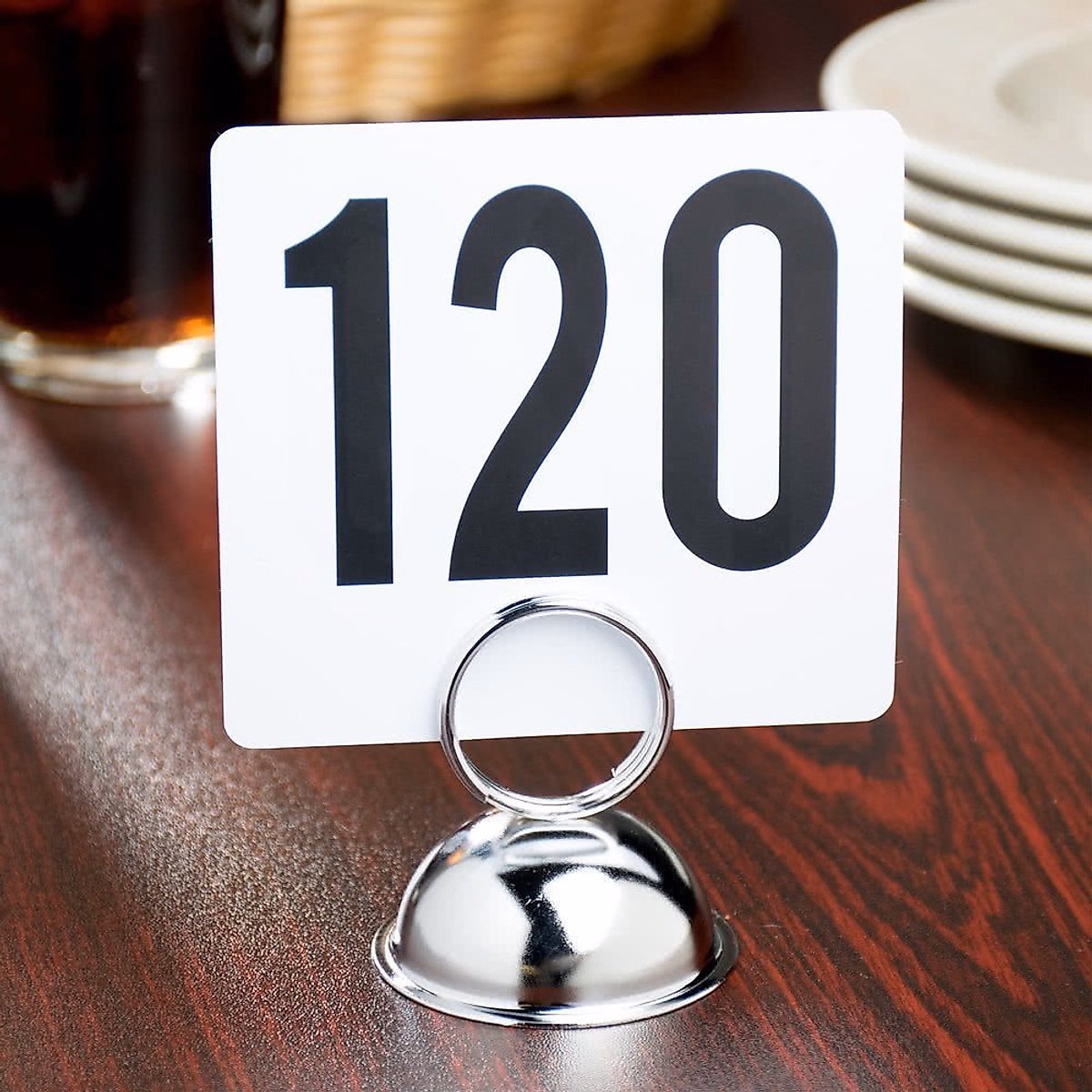 ROY TN 101 150 -Royal Industries Number 101-150 Plastic Number Card Set, Plastic, 4'' by 4'', White Base with Black Numbers