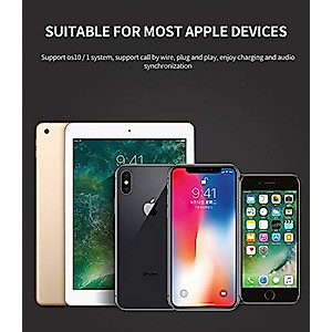 Headphone Adapter Lightning to Audio Jack and Charger Extender Earphone Charging Splitter Compatible with iPhone 11 12Mini pro max xs xr x se2 7 8plus for ipad air Cable Converter Apple MFI Certified