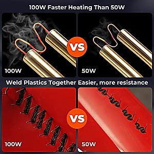 Auto Buero 110V 100W Plastic Welder Kit with 4 Types of Staples and Tools for Plastic Welding, Welding Machine Plastic Crack Repair Kit for Car Plastic Bumper Repair Kayak Fender