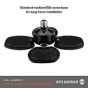 SYLVANIA LED Garage Retrofit Light, 60W Ceiling Light Fixture for Garages / Workshops / Basements / Utility, 7200 Lumens, 6500K, IP44 Rated - 2 Pack (41360)